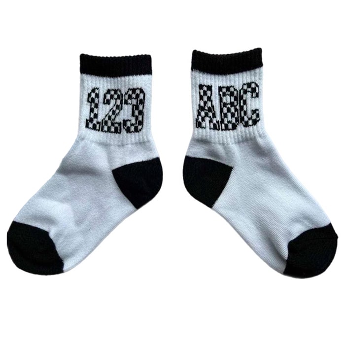 Kids Socks - ABC & 123 Checkered – Ledger Nash