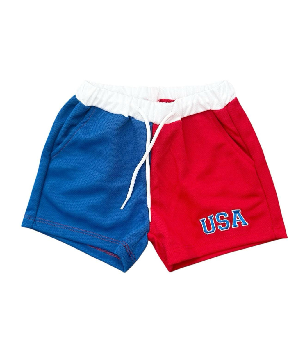 USA America RW&B Athletic Shorts for Kids – Ledger Nash