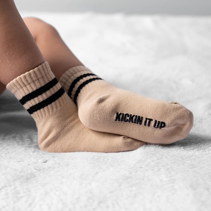 Kids Socks - Tan Sock with Black Stripes – Ledger Nash
